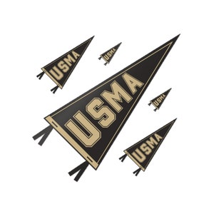 Pennant Banner USMA Die-cut Vinyl Decal Go Army! - Etsy