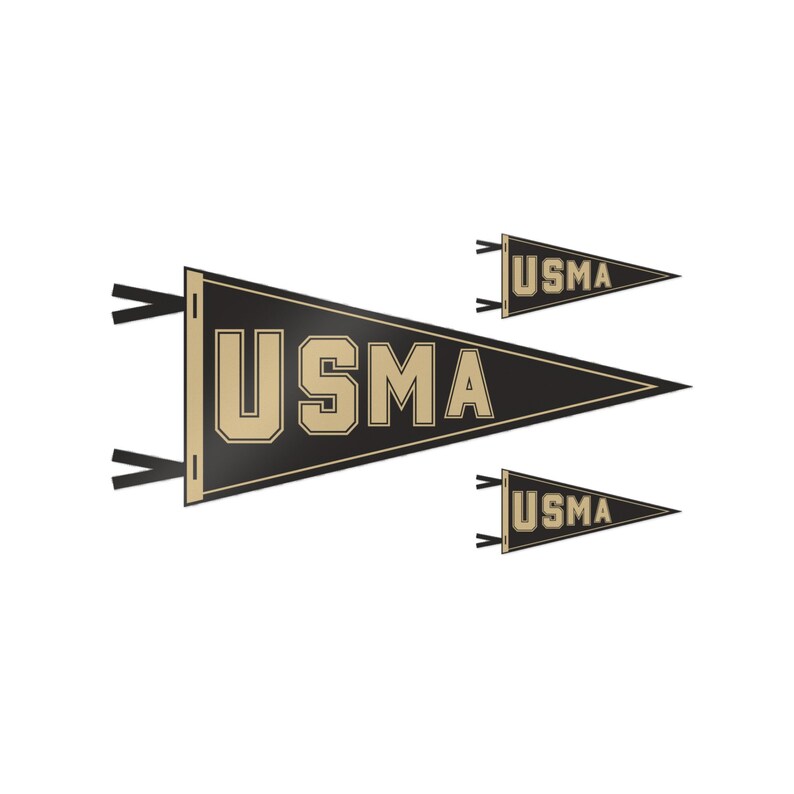 Pennant Banner USMA Die-cut Vinyl Decal Go Army! - Etsy