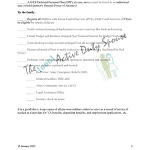 Deployment Checklist, Military Family Smart Book, Family Organizer ...