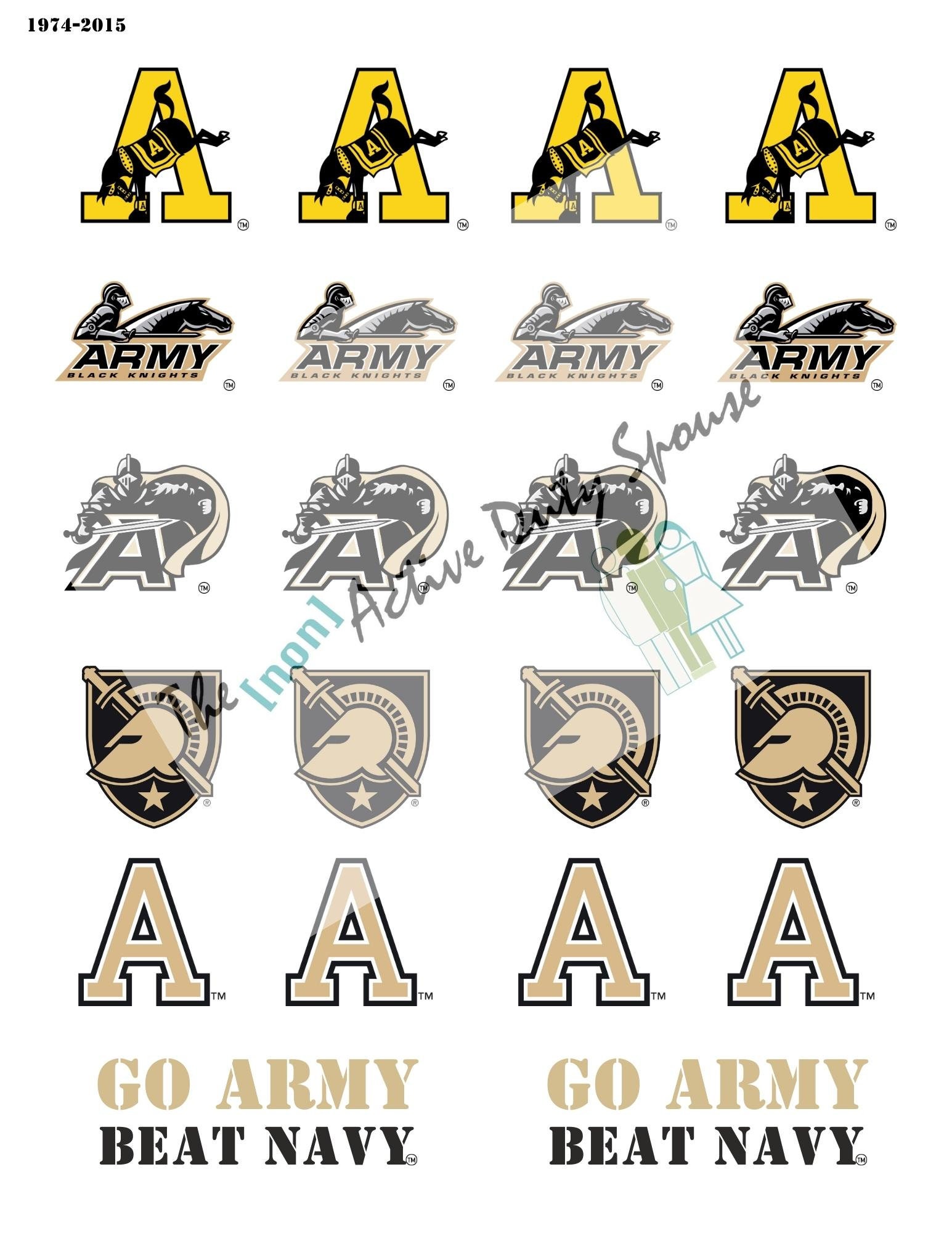 Temporary Tattoos USMA West Point, ARMY Football Spirit Wear, Blackjack ...