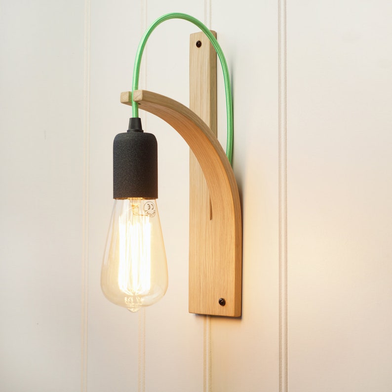 English Oak Wall Light Customisable Wooden Sconce - Etsy