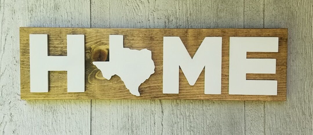 Scroll Sawed Texas State Home Sign - Etsy