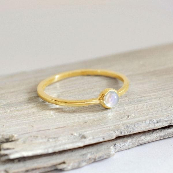 Gold Moonstone Ring - Etsy