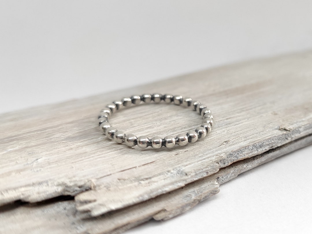 925 Sterling Silver Balls Ring, Slim Silver Ring, Thin Balls Ring, Thin ...