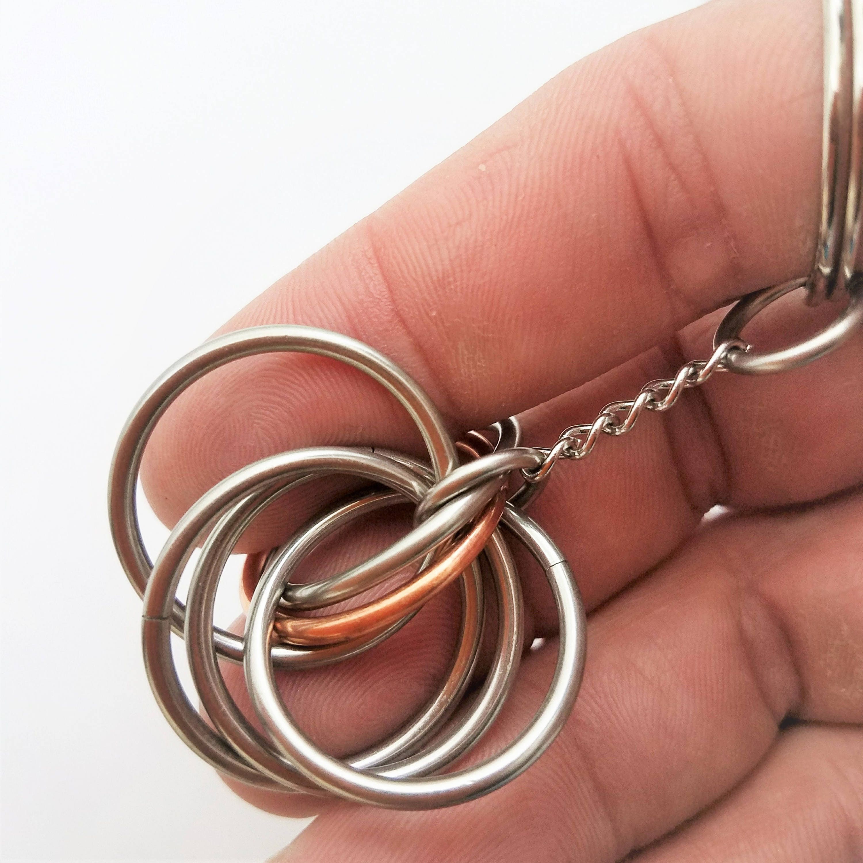 Möbii® Keychain Stainless Steel and Copper: Fidget EDC - Etsy