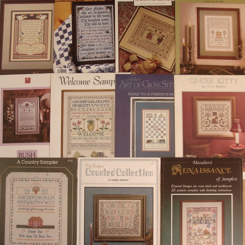 Cross Stitch Sampler Kit - Etsy