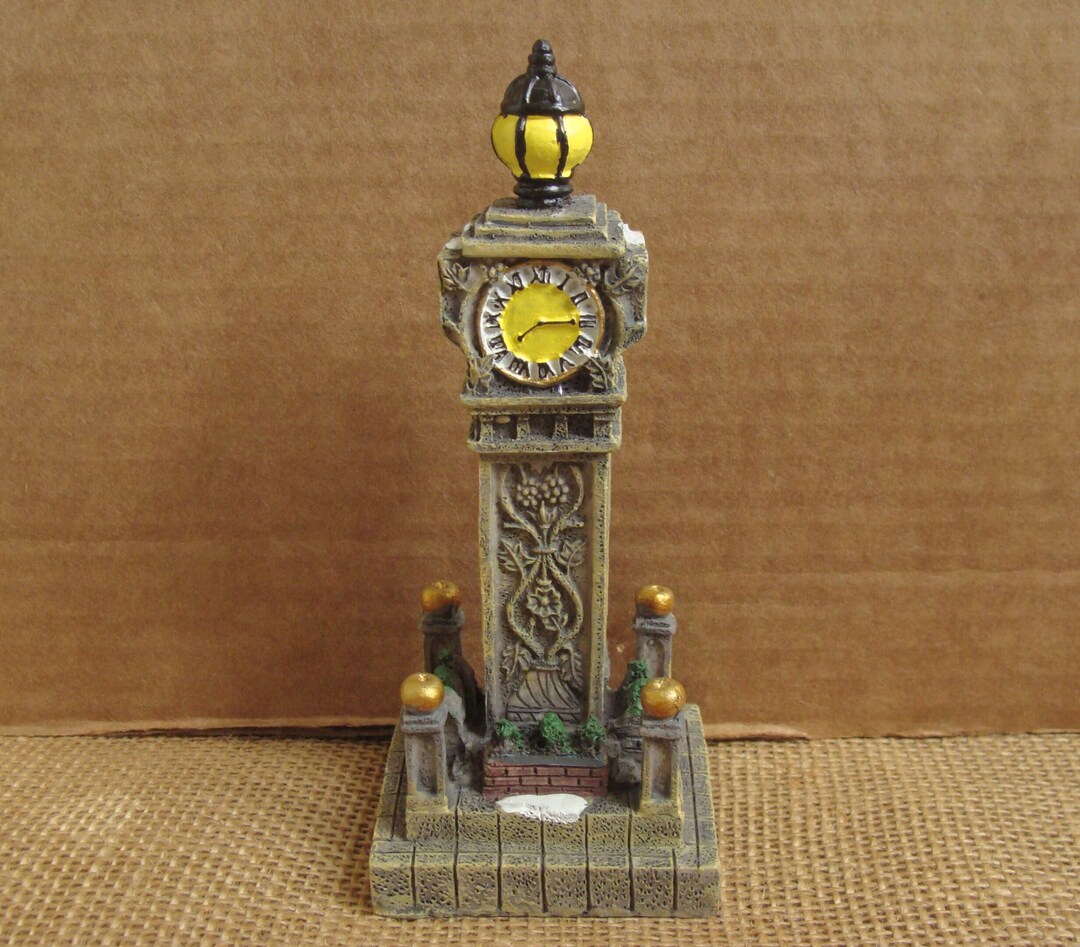 Clock Tower Christmas Halloween Village Diorama Miniature 5 - Etsy