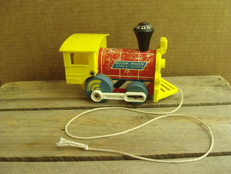 Vintage Fisher Price Toot-toot Train Wood Pull Toy 6 - Etsy