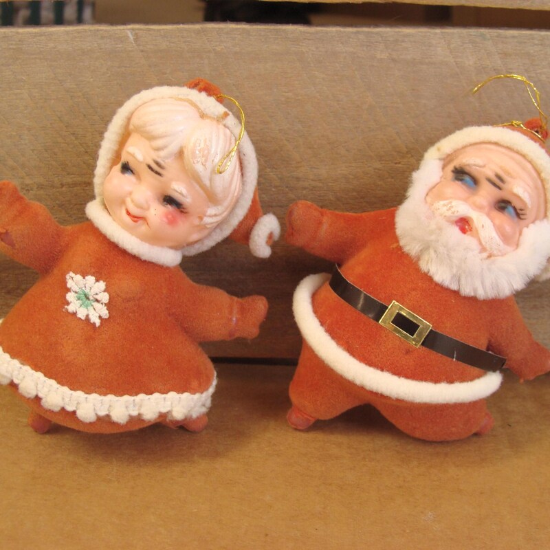 Flocked Santa - Etsy
