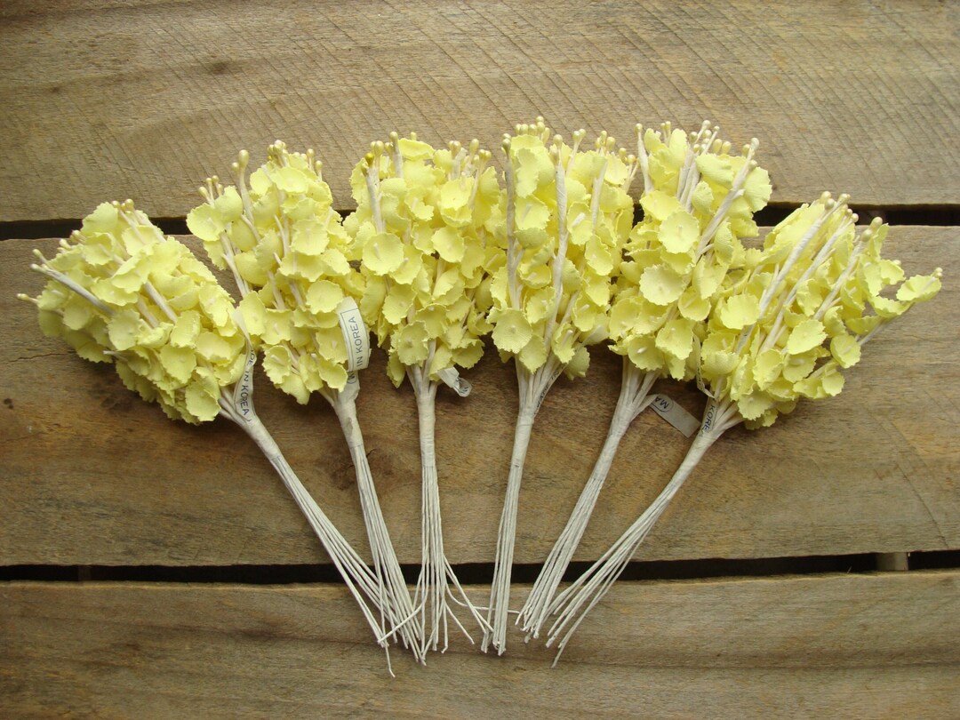 6 Bunches Yellow Lily of the Valley Millinery Flowers - Etsy