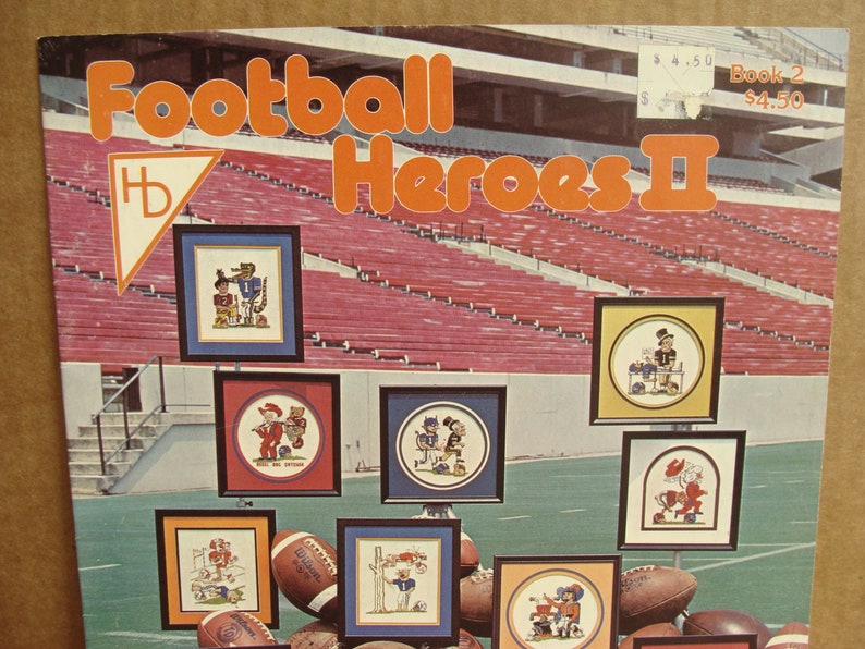 Football Heroes 2 Vintage Football Cross Stitch Leaflet by - Etsy