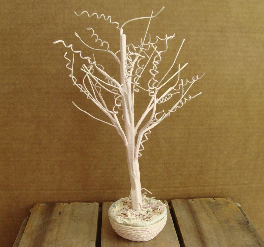 Miniature Pale Pink Wire Twig Tree for Upcycle, Craft 10 Tall by 6 ...