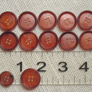 Lot of 12 Golden Brown 4 Hole Plastic Buttons 11/16 to - Etsy