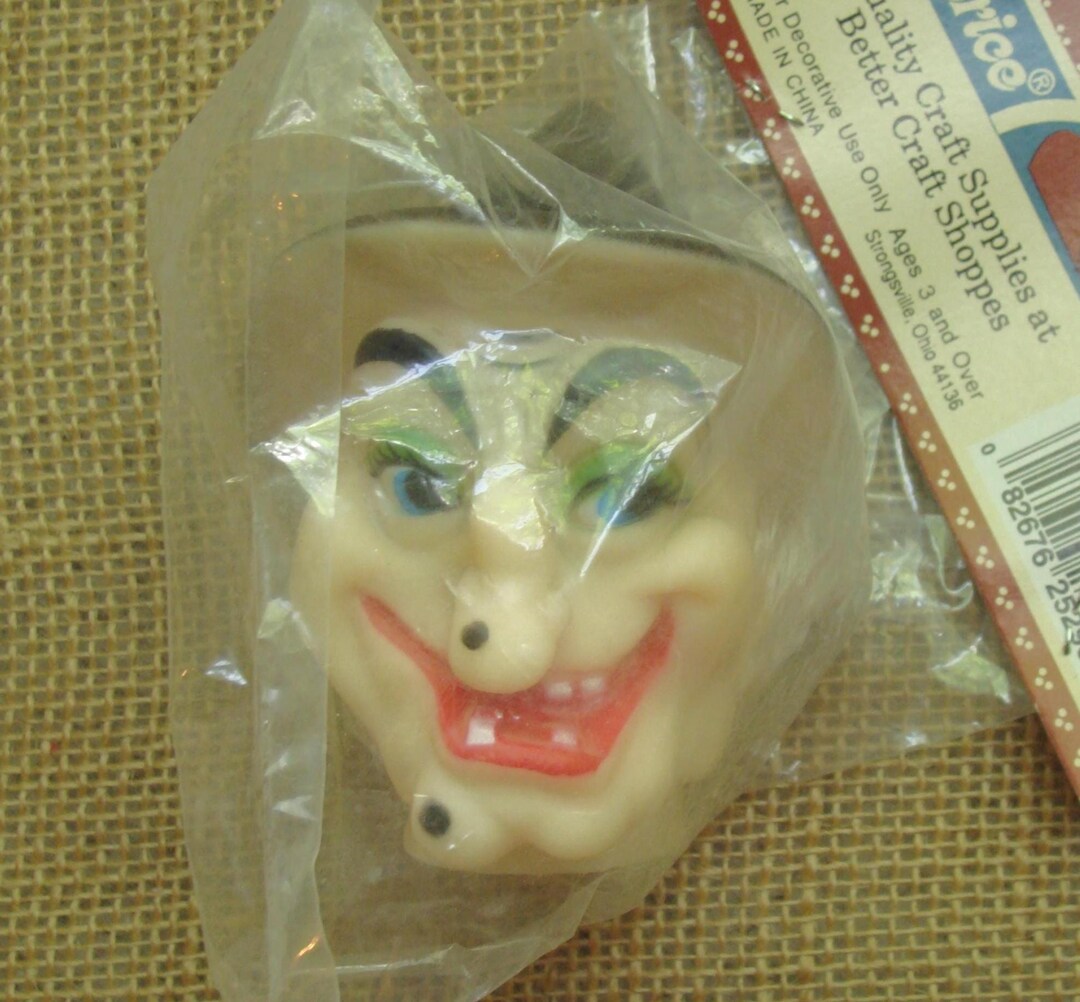 Vintage Witch Doll Head - 3 1/2" - Creepy Monster Hag Fairy Tale ...