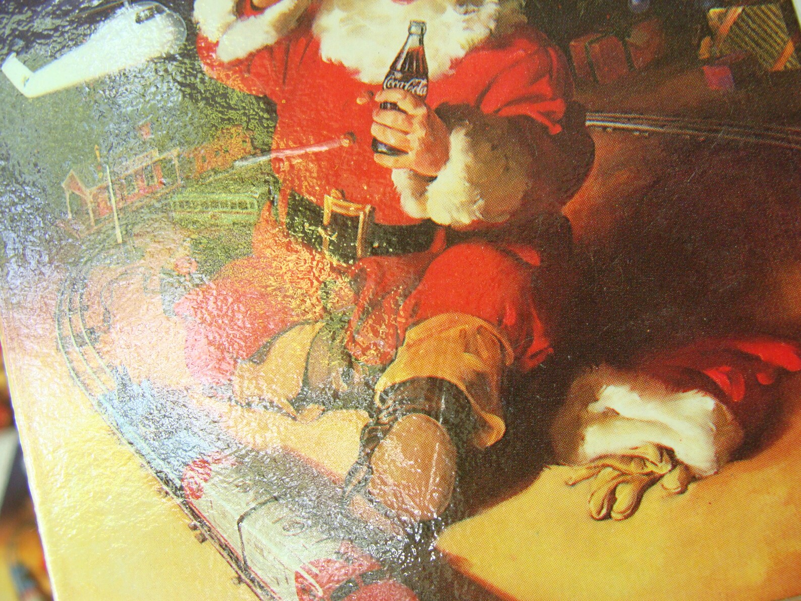 Set of 11 vintage Coca Cola Santa playing with toys Christmas | Etsy