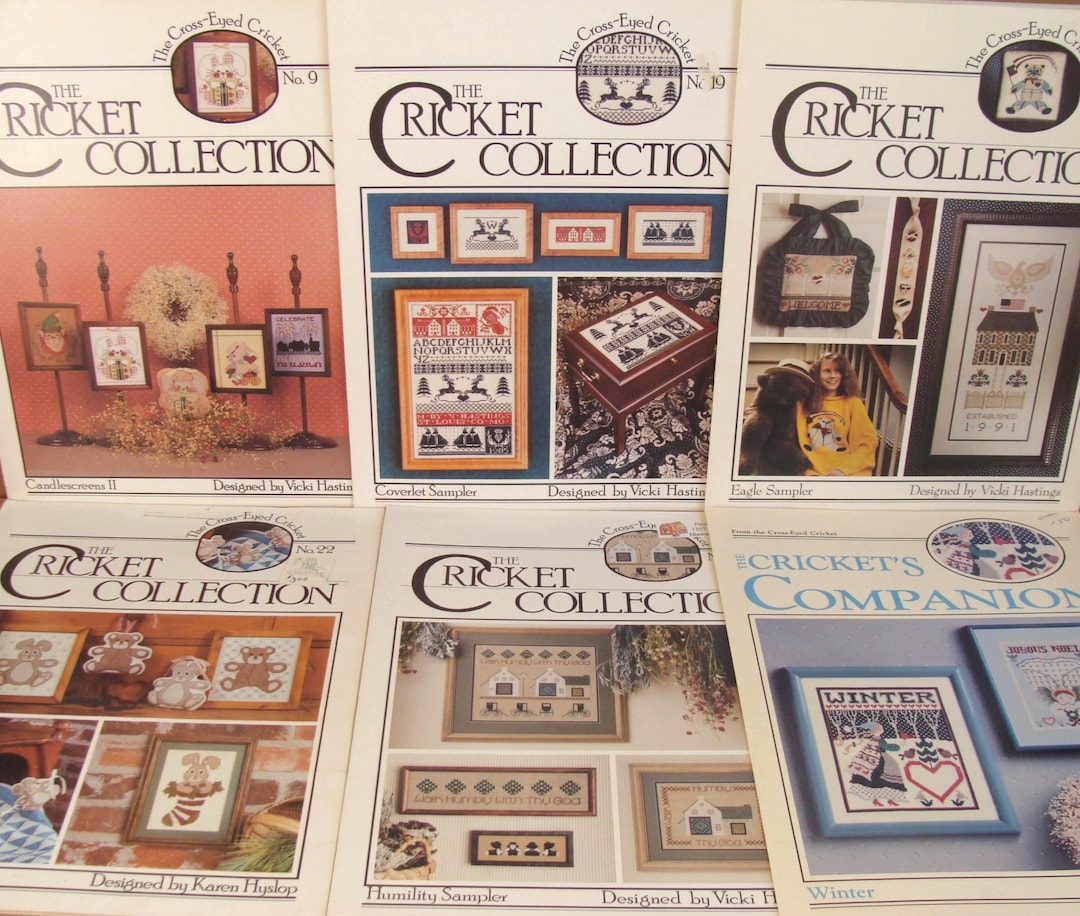 YOU CHOOSE Cricket Collection Cross Stitch Leaflet - Candlescreens ...