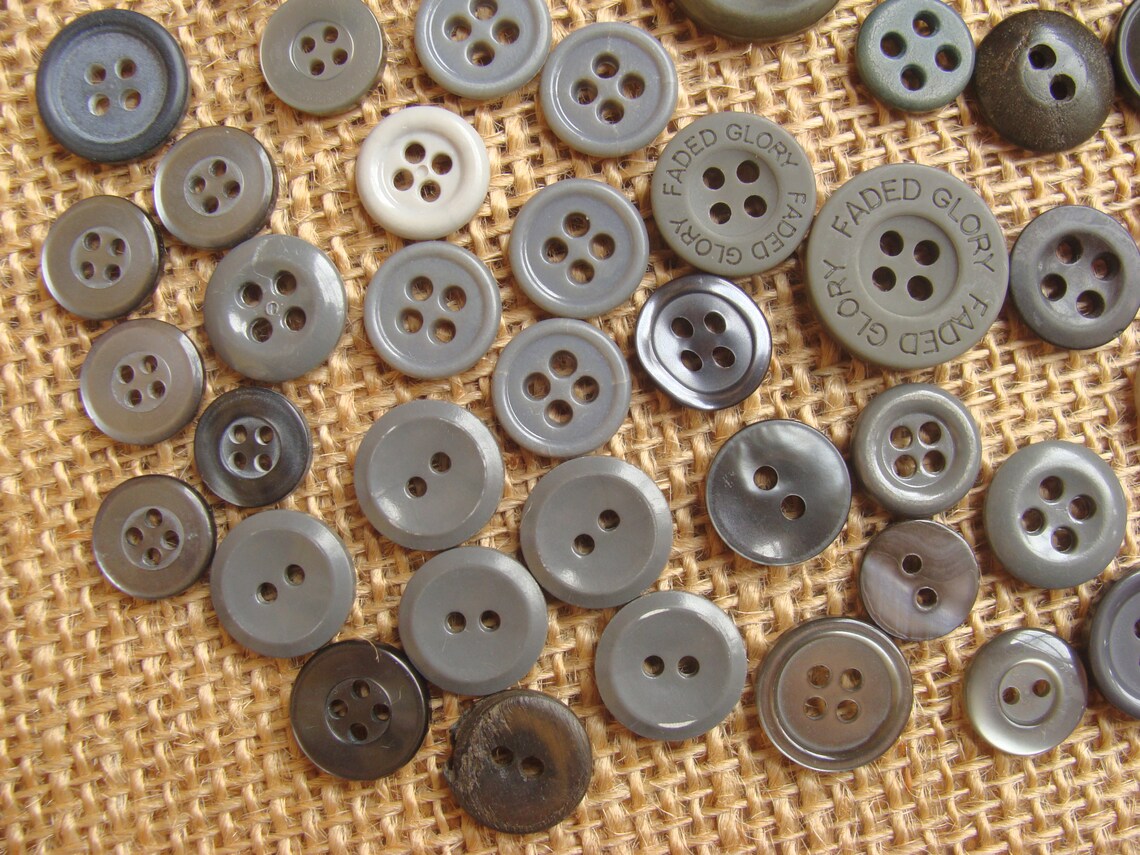 Mixed Lot of 70 Buttons in Neutral Colors 3/8 to | Etsy