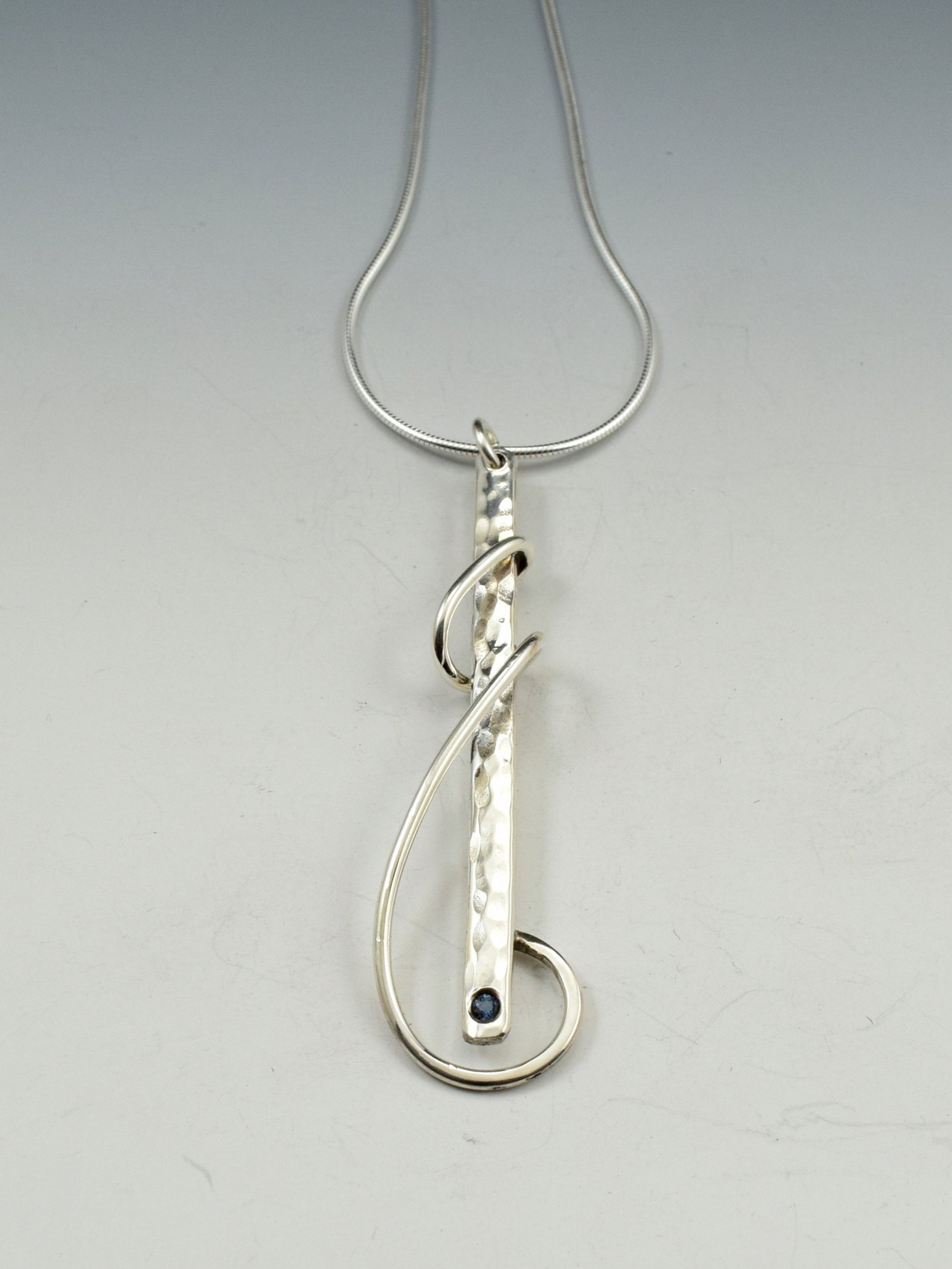 PE603 'Ripples' Sterling Silver Wrap Pendant with | Etsy