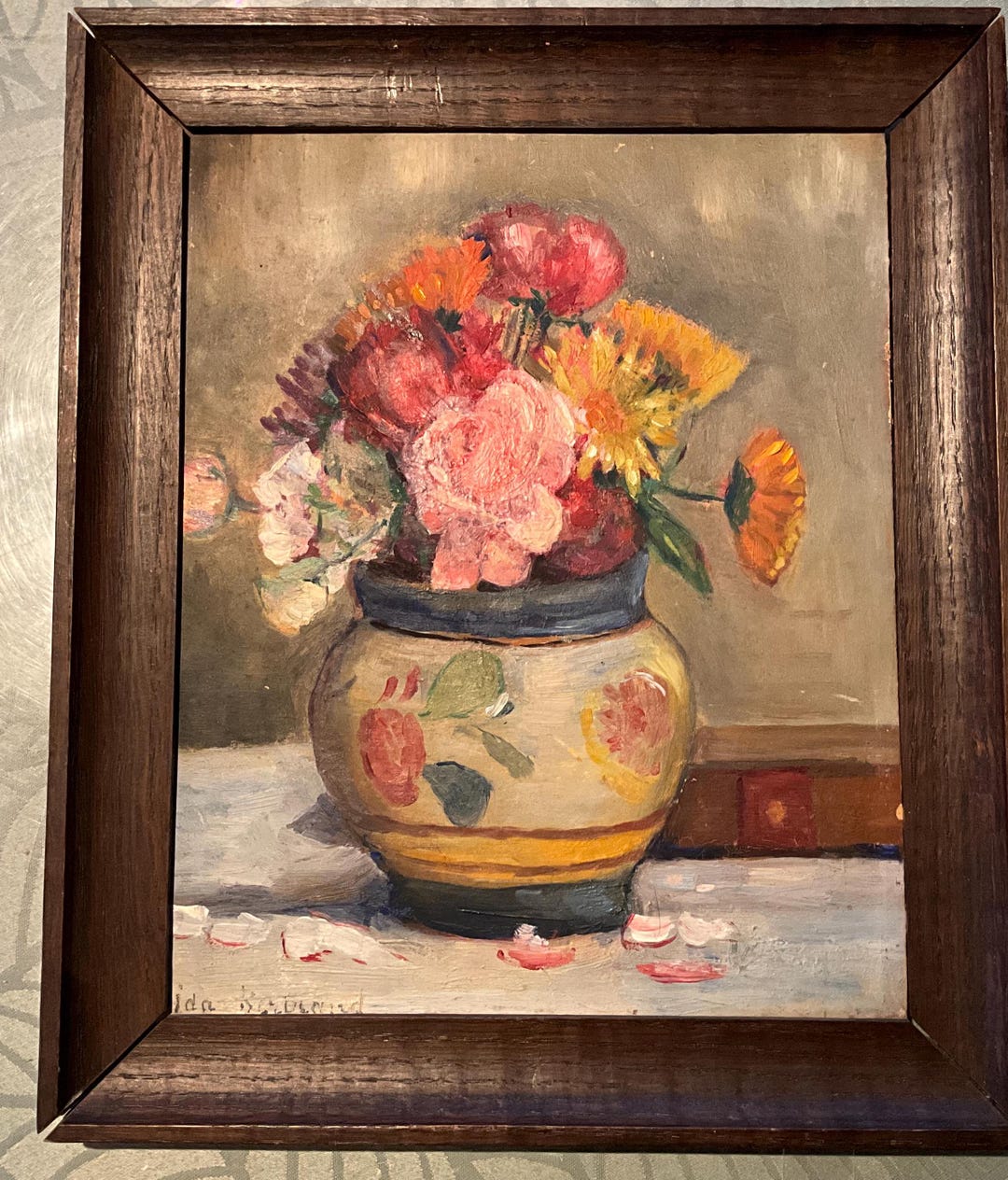 Oil Painting on Cardboard, Circa 1900, Ida Bertrand - Etsy