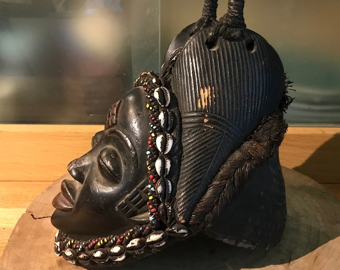 Vintage African Punu Mask, Gabon Mask, African Decor, Wall Mask, Tribal ...