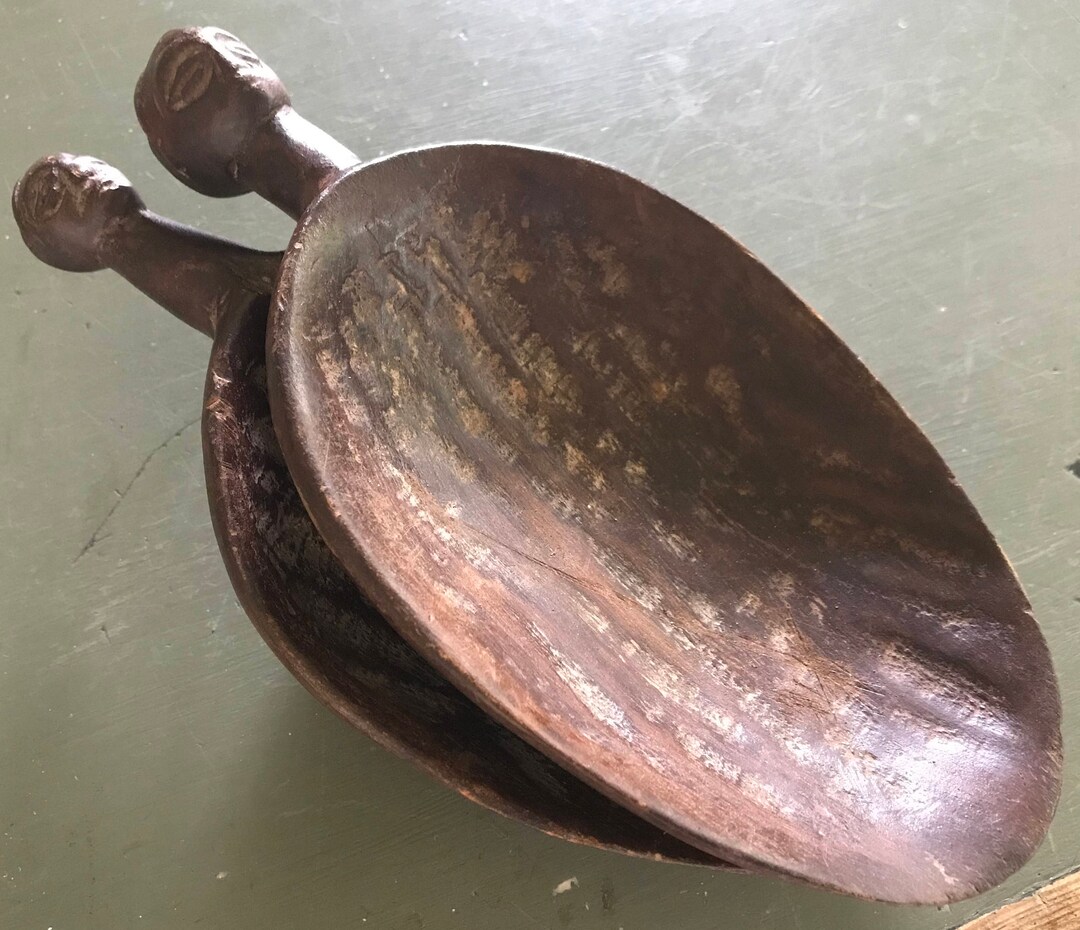 Pair of Large African Wooden Spoons - Etsy