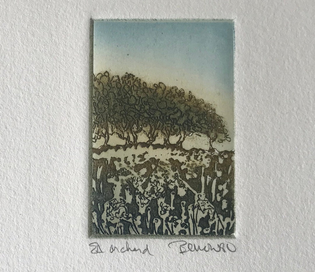 Gravure et aquatinte Sheila Benow années 1980,paysage - Etsy France
