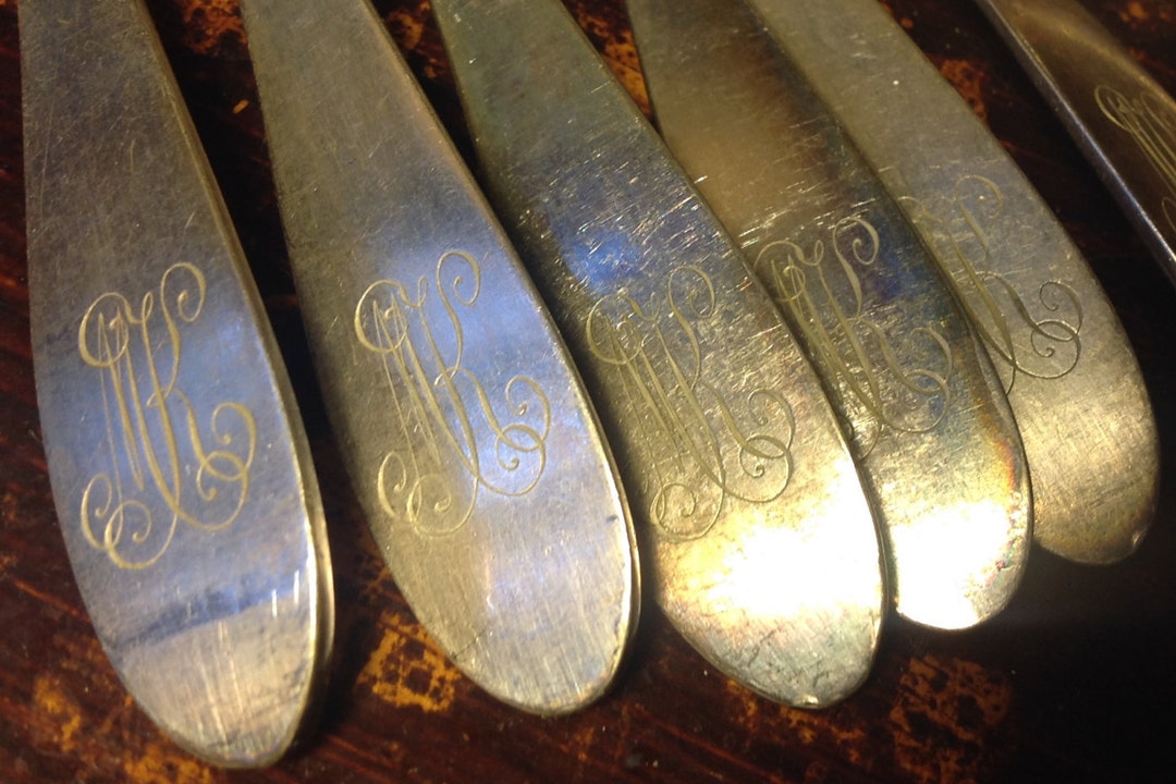 Set of 11 Monogrammed MK Spoons - Etsy