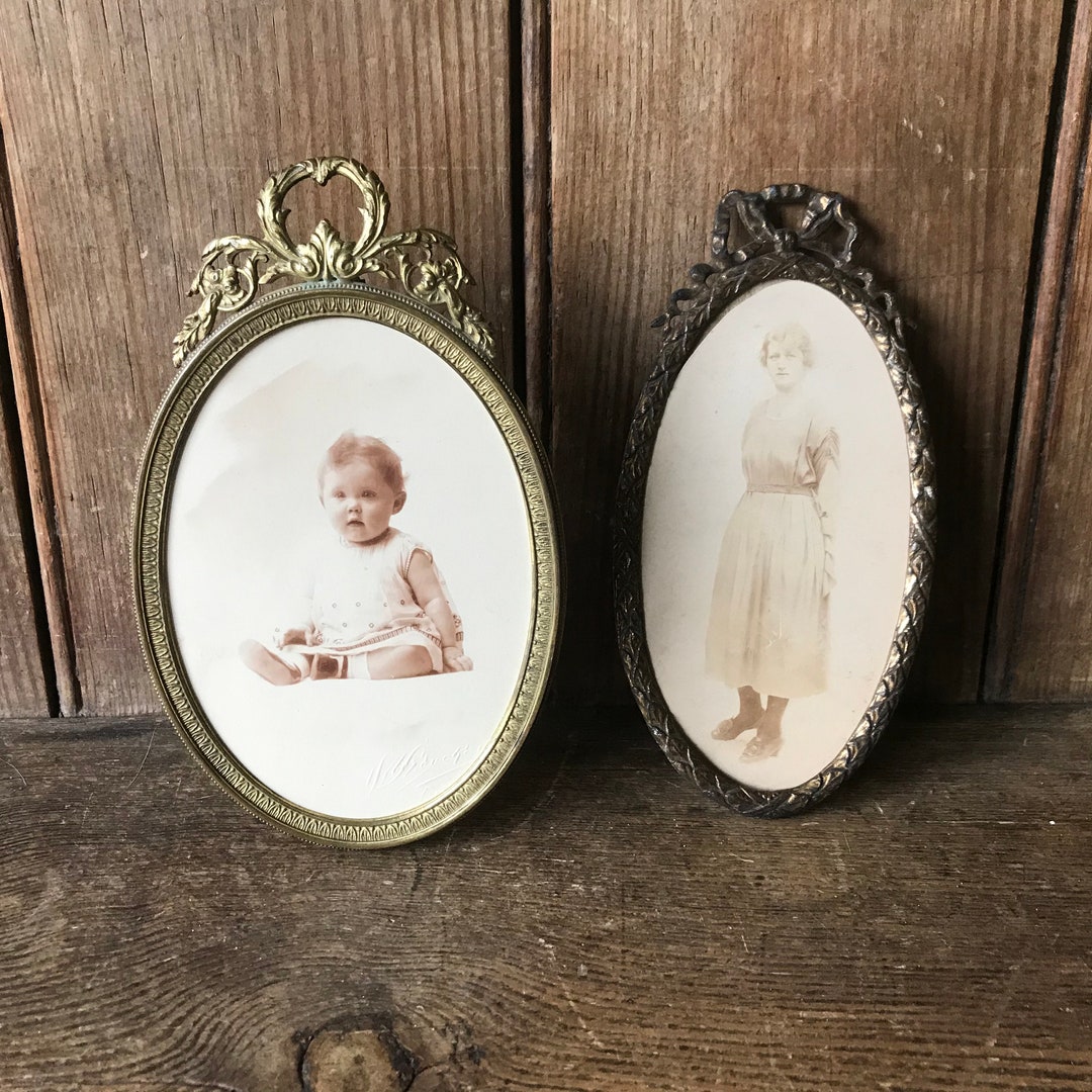 Set of Two Old Metal Frames, 1920s - Etsy
