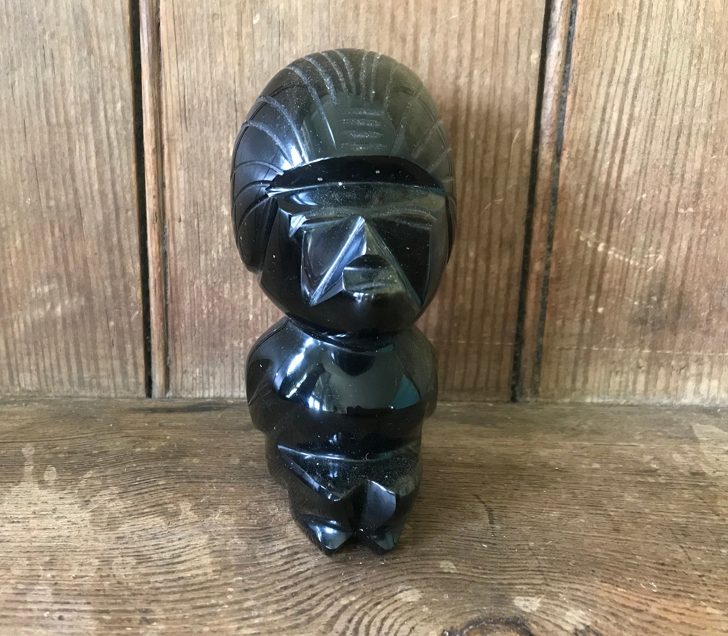 Mexican Obsidian Statues