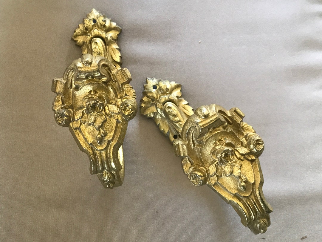 Pair of Gilt Bronze Tiebacks, Early 20th Century - Etsy