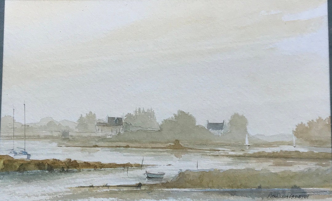 Watercolor Framed by Bernard Carette - Etsy