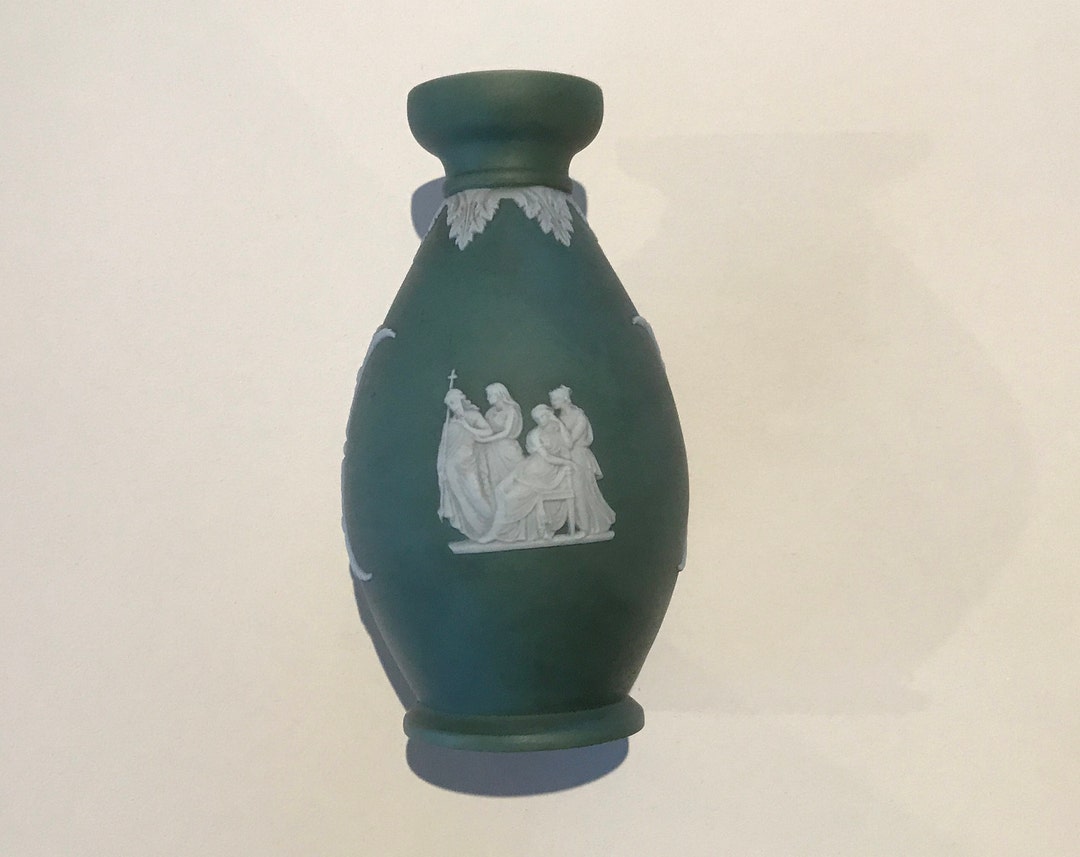 Wedgwood Green Jasperware Small Vase - Etsy