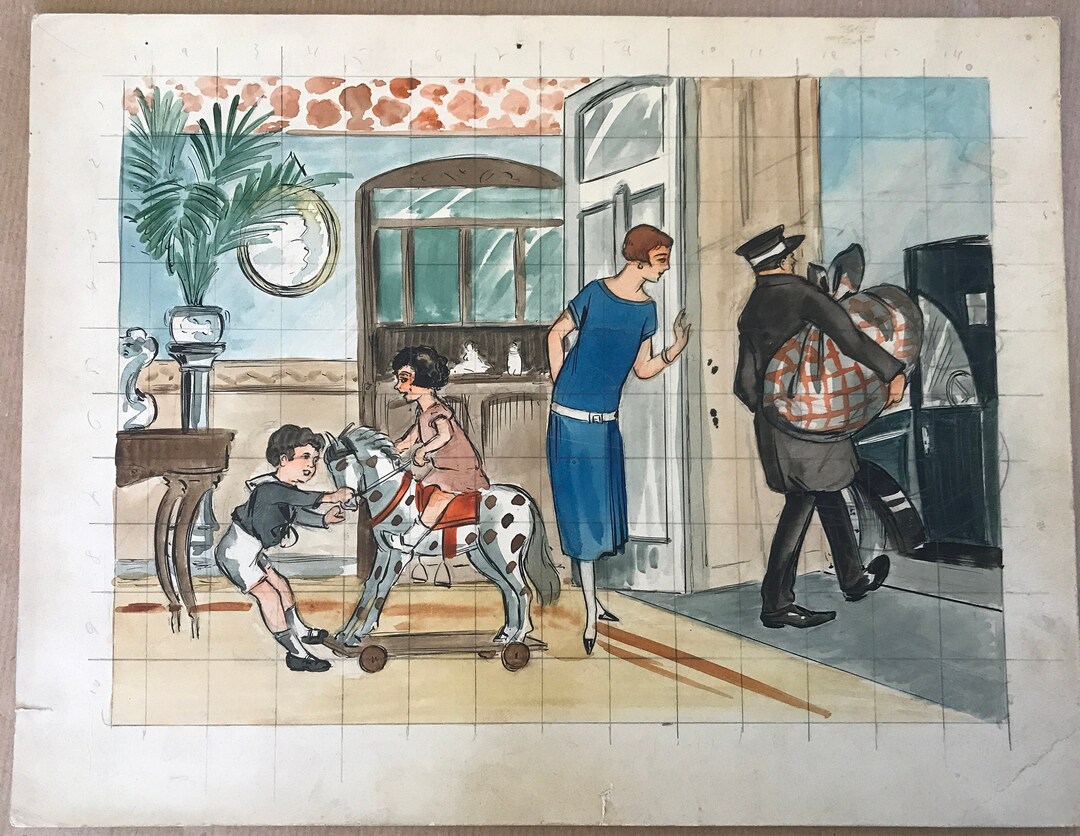 Advertising, Original Watercolor, Advertising Drawing - Etsy