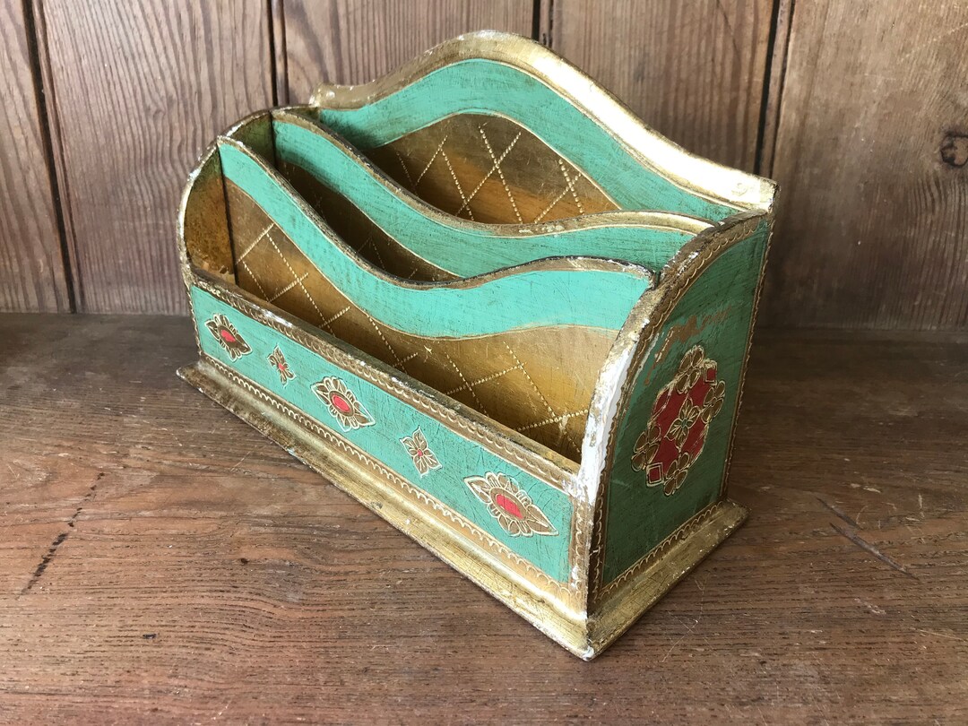 Nice Letters Holder Made of Light Wood With 3 Compartments, Italian ...