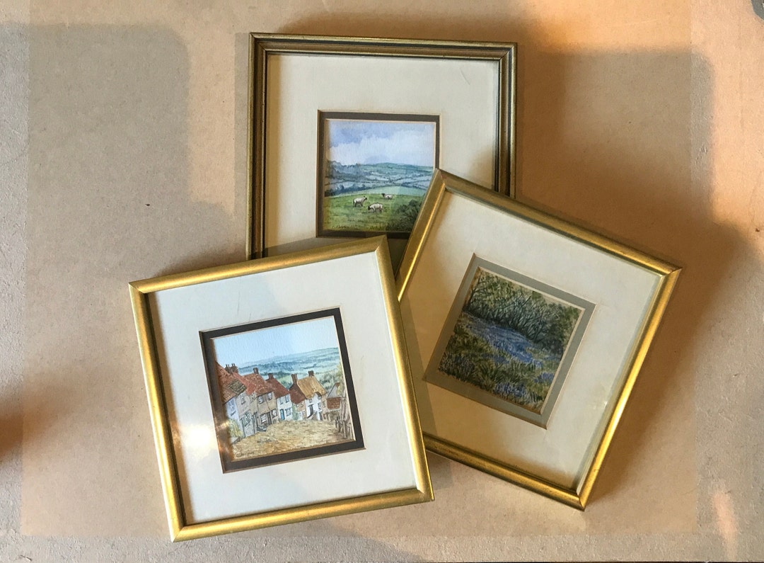 Watercolors, Set of 3 Pieces. Carol Clarke, Dorset - Etsy