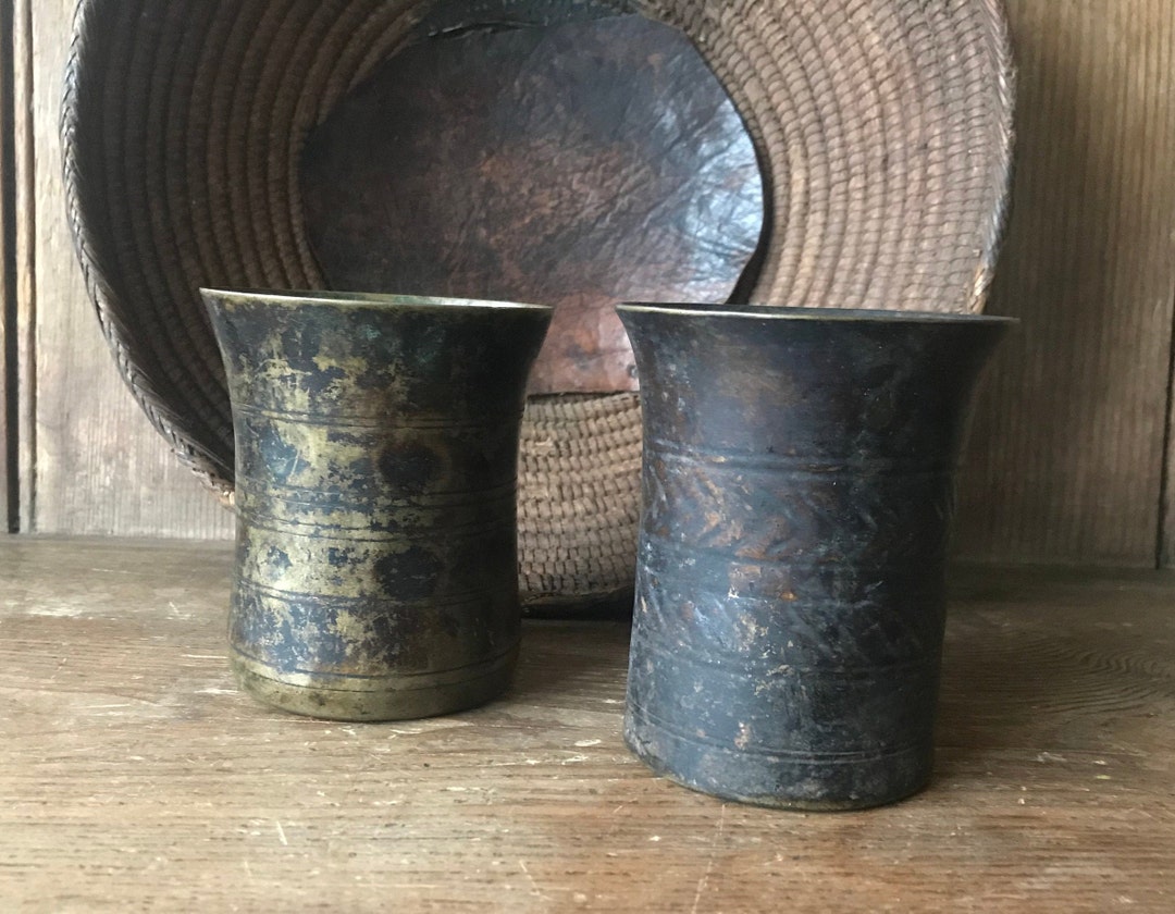 Pair of Bronze Pots - Pair of Pots, Ethnic Bronze, Patina of Use ...