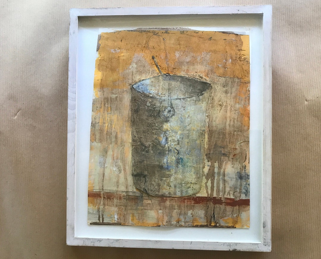 Acrylic Painting on Cardboard, Mixed Technique - Etsy