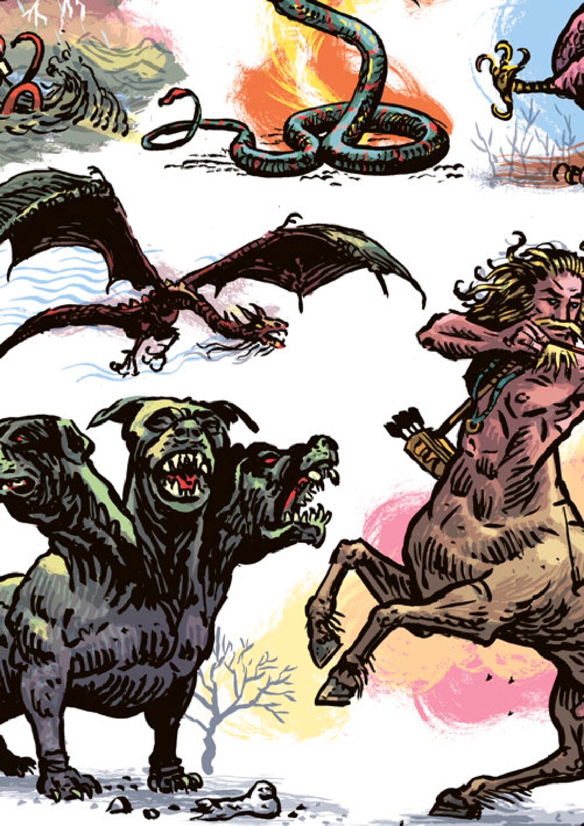 Poster Bestiary Mythical Creatures Greek Myth Legend - Etsy Ireland