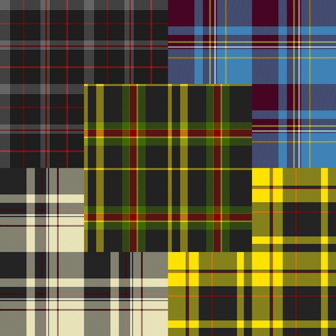 Seamless Traditional Scottish Clan Coloured Tartan. Digital Papers. 10 ...