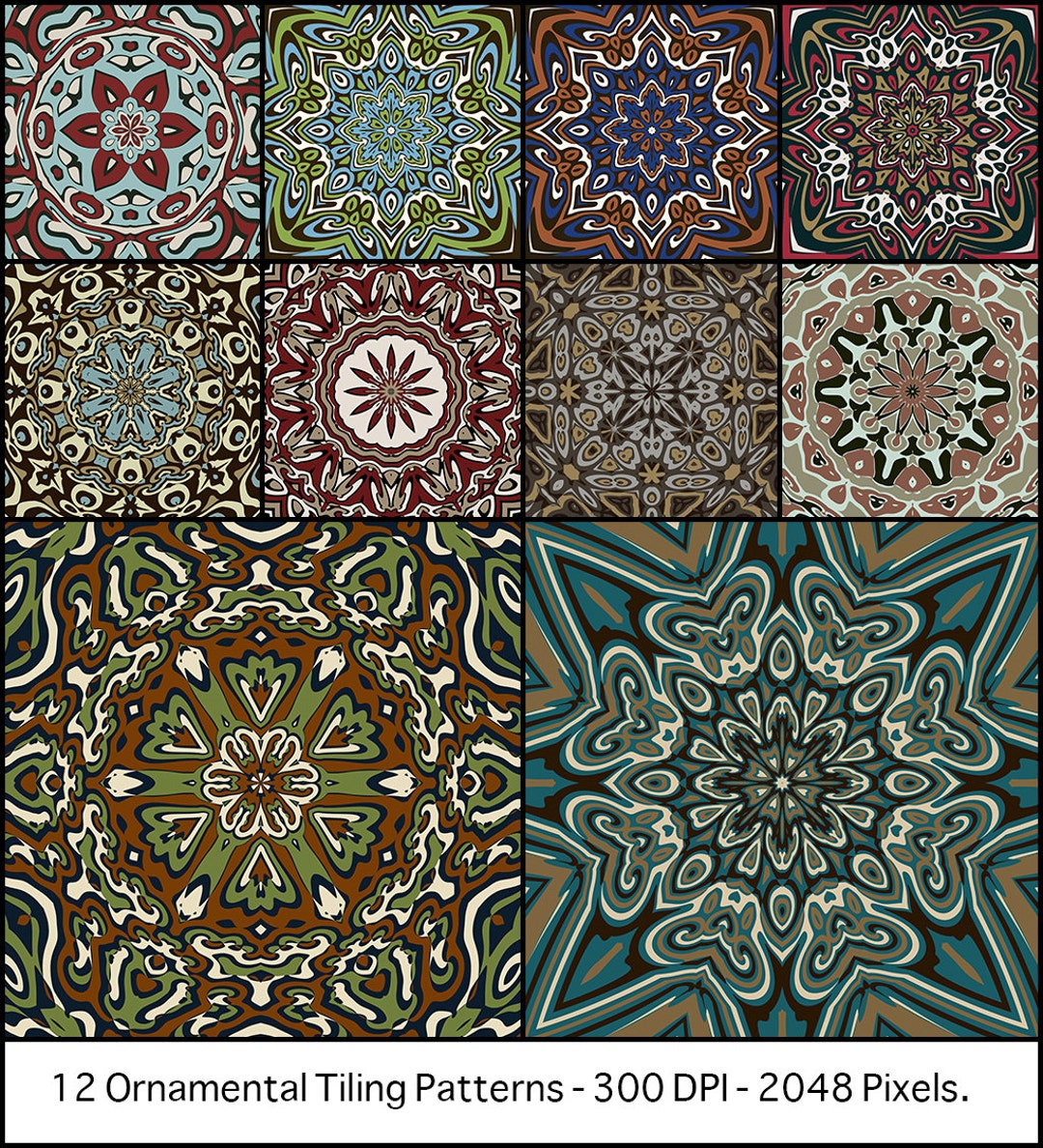 12 Individual Seamless Vintage Victorian Digital Papers. - Etsy