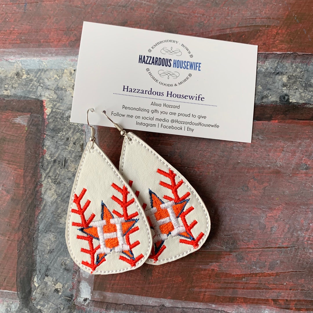 Houston Astros Baseball Earrings - Etsy