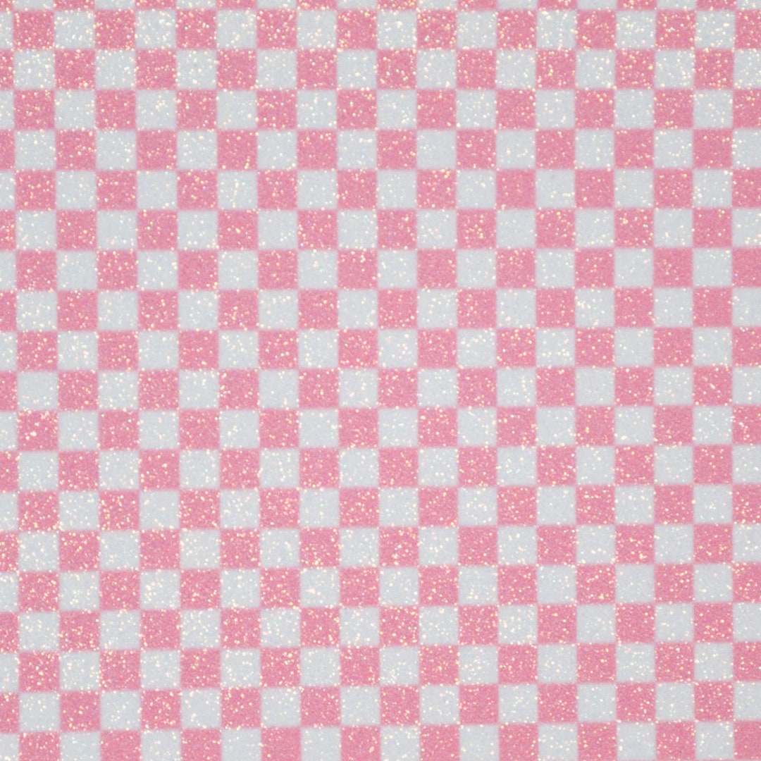 Checkerboard Shell Pink - MESS FREE Glitter Premium Printed Felt Sheet ...