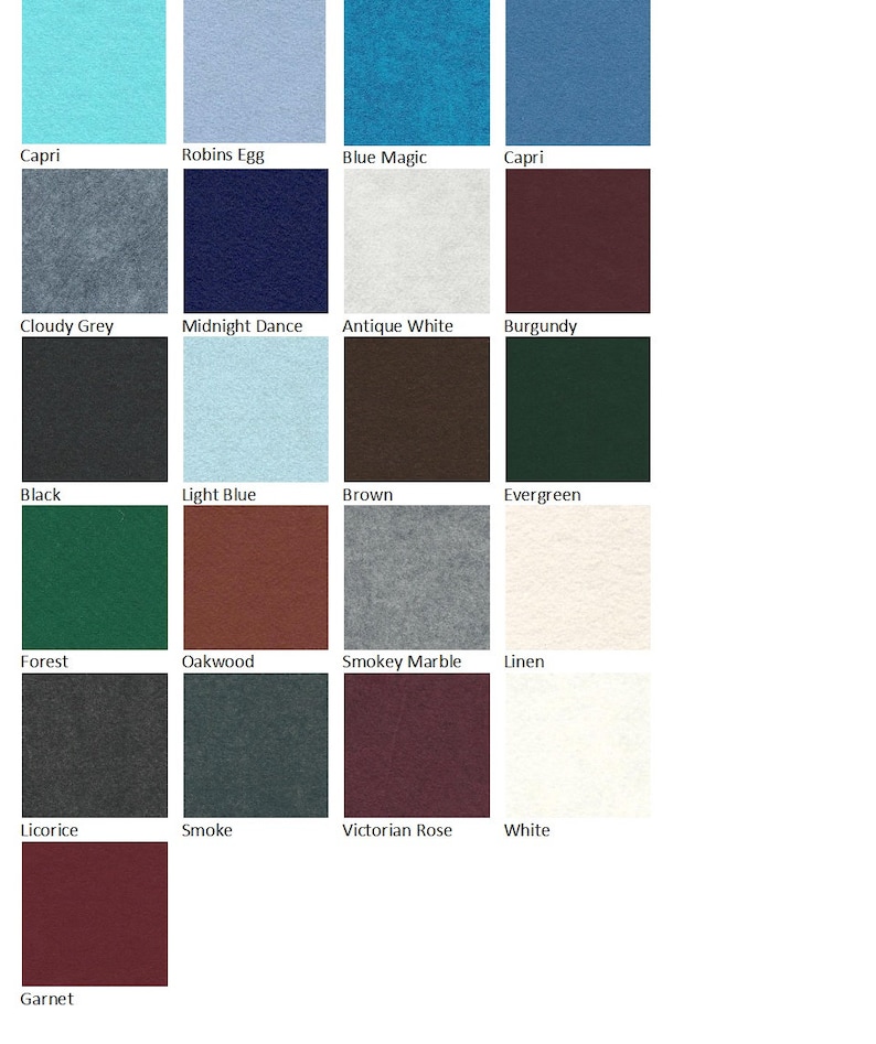 21 - Winter Colors Collection - Merino Wool Blend Felt Sheets - Etsy