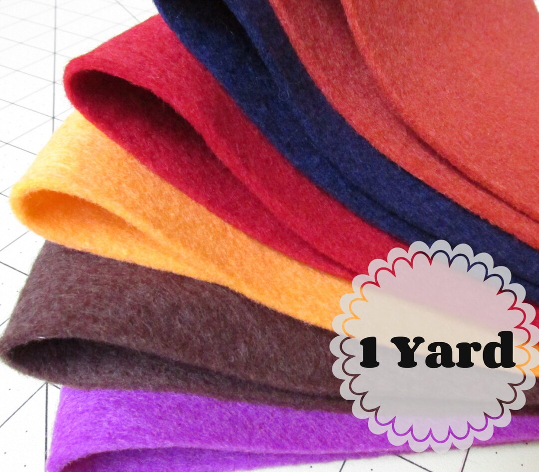 1 Yard 100% Merino Wool Felt - Cut to Order - You Choose Color -2mm ...