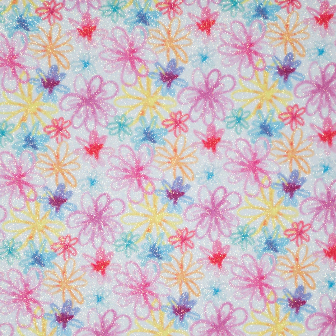 Marker Floral - MESS FREE Glitter Premium Printed Felt Sheet // Made in ...
