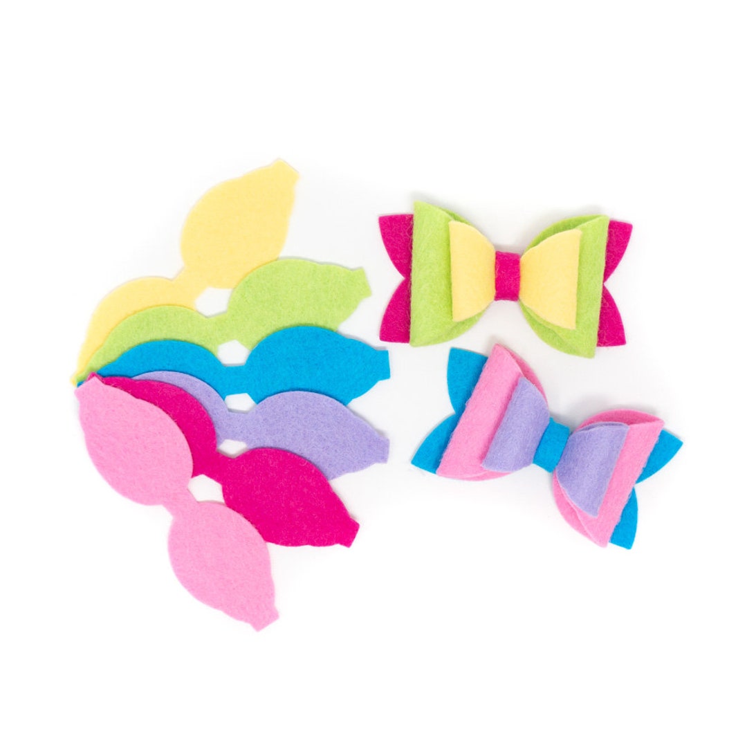 3 Inch Wool Felt Die Cuts // 6 Bows -ice Pops or Mix and Match - Etsy