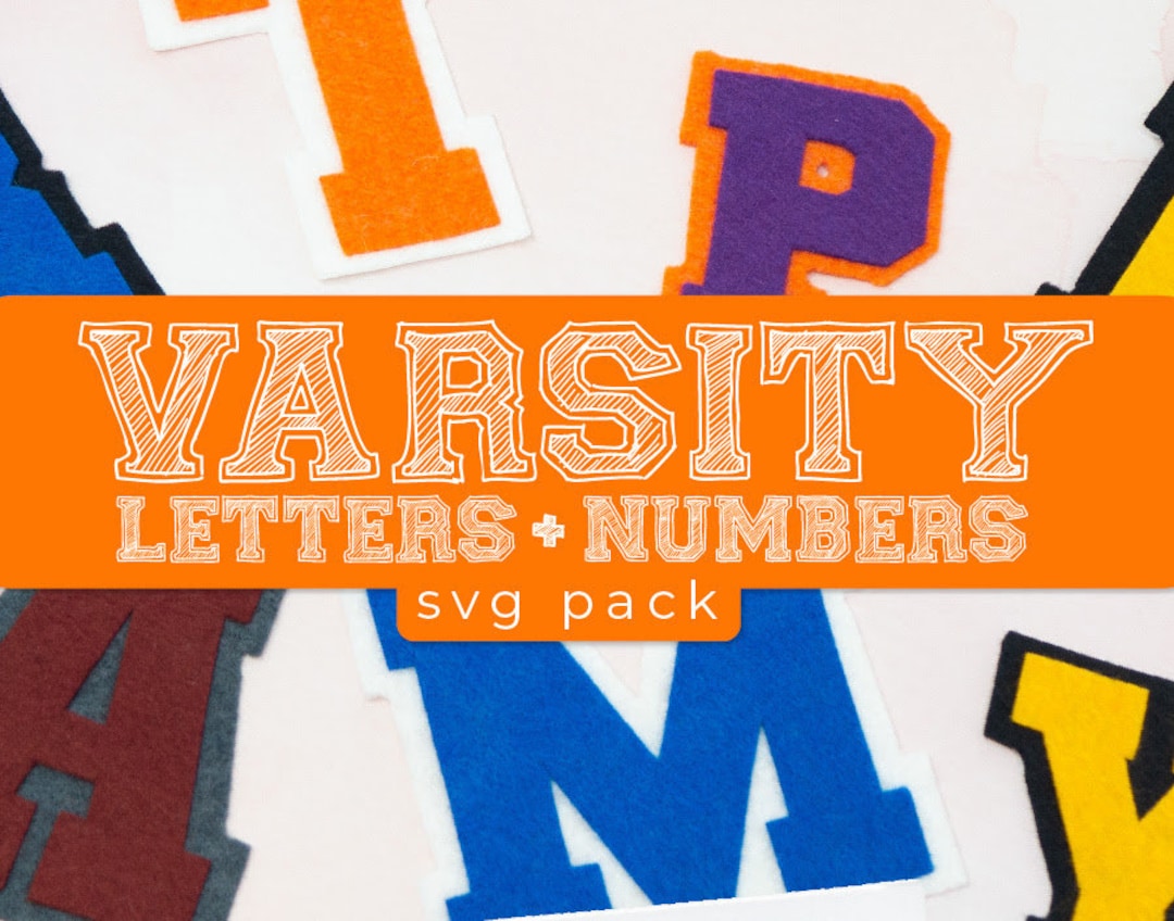 Varsity 2 Layer Letters SVG and PDF Files / DIY Felt Patches / School ...