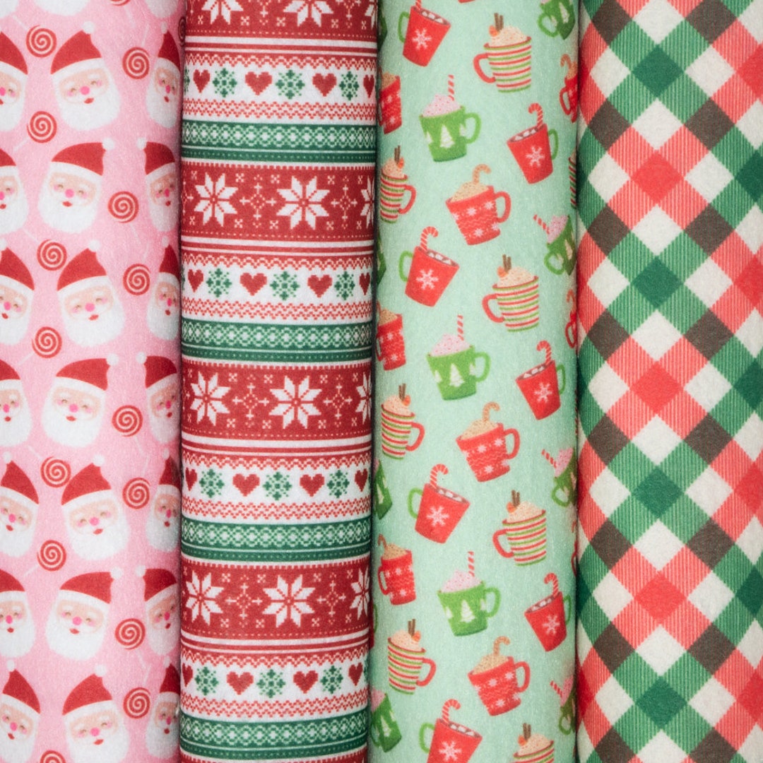 Christmas Premium Printed Felt Sheet // Made in USA // Baby Safe - Etsy