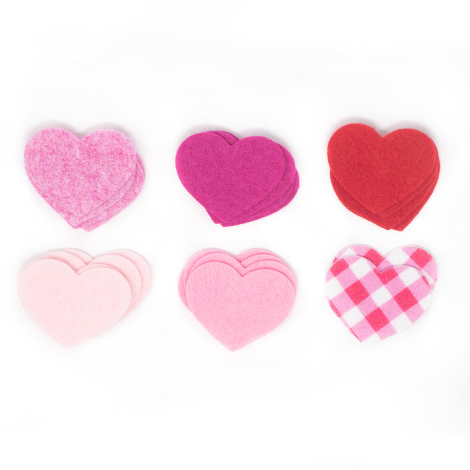 22 Assorted Heart Wool Blend Felt Die Cuts / Appliques - Etsy