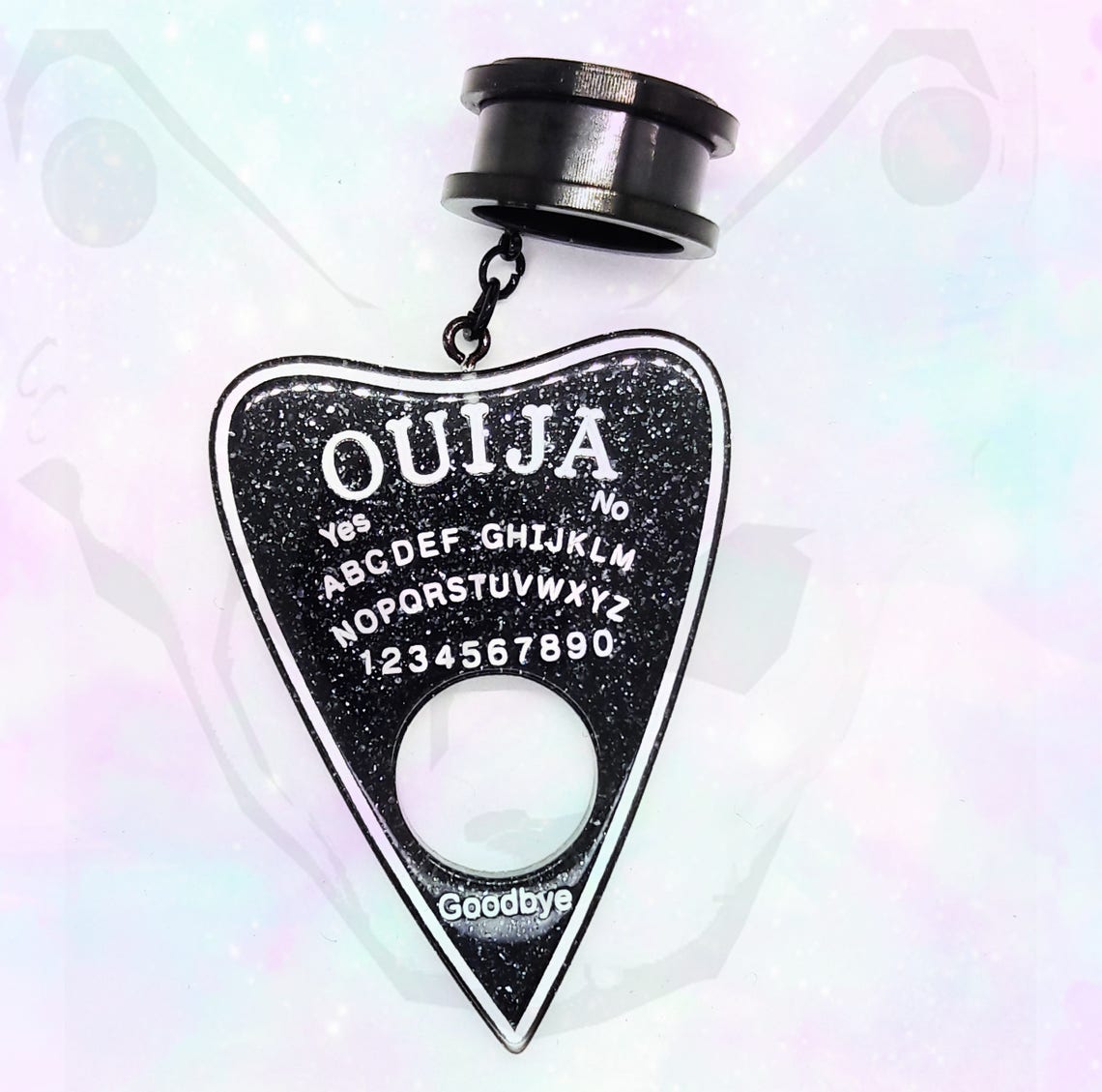 Pair of Black Ouija Board Planchette Pendant Ear Plug - Etsy